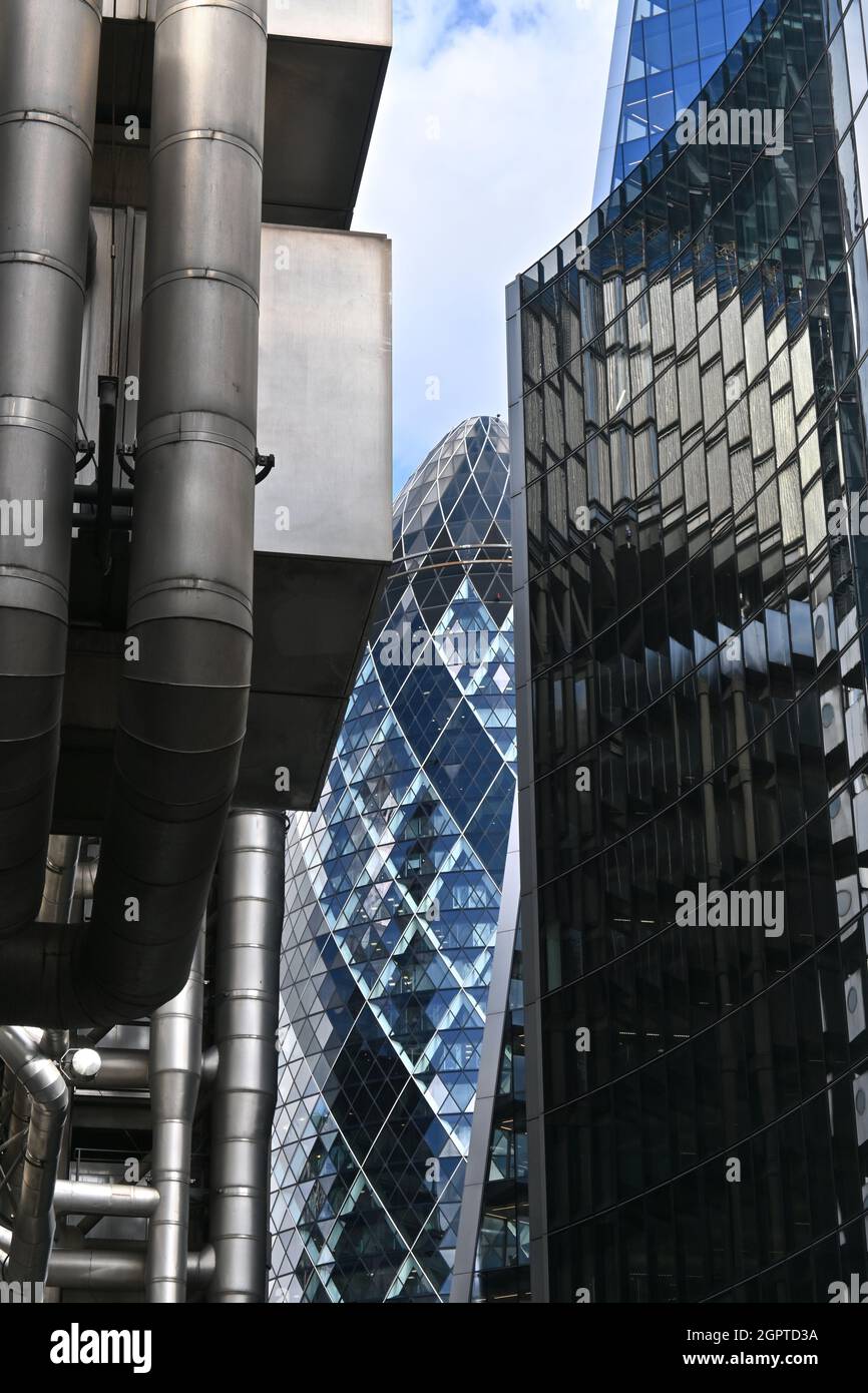 Gherkin tower, St Mary's Axe Stock Photo - Alamy
