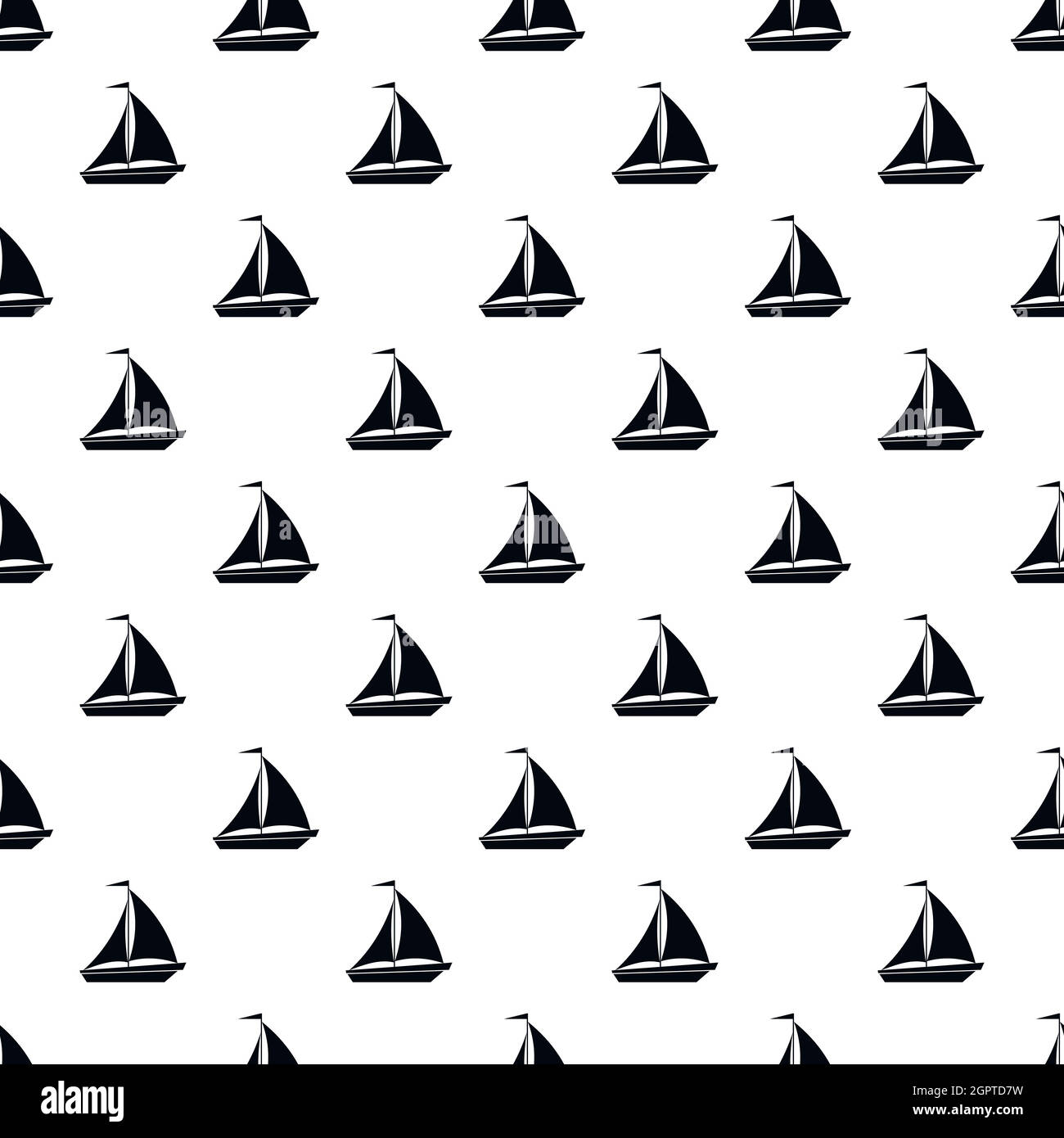 Boat with sails pattern, simple style Stock Vector Image & Art - Alamy