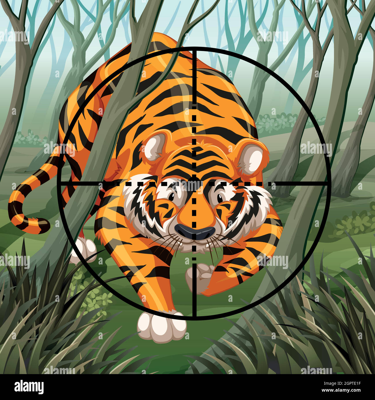 Tiger prey Stock Vector Images - Alamy