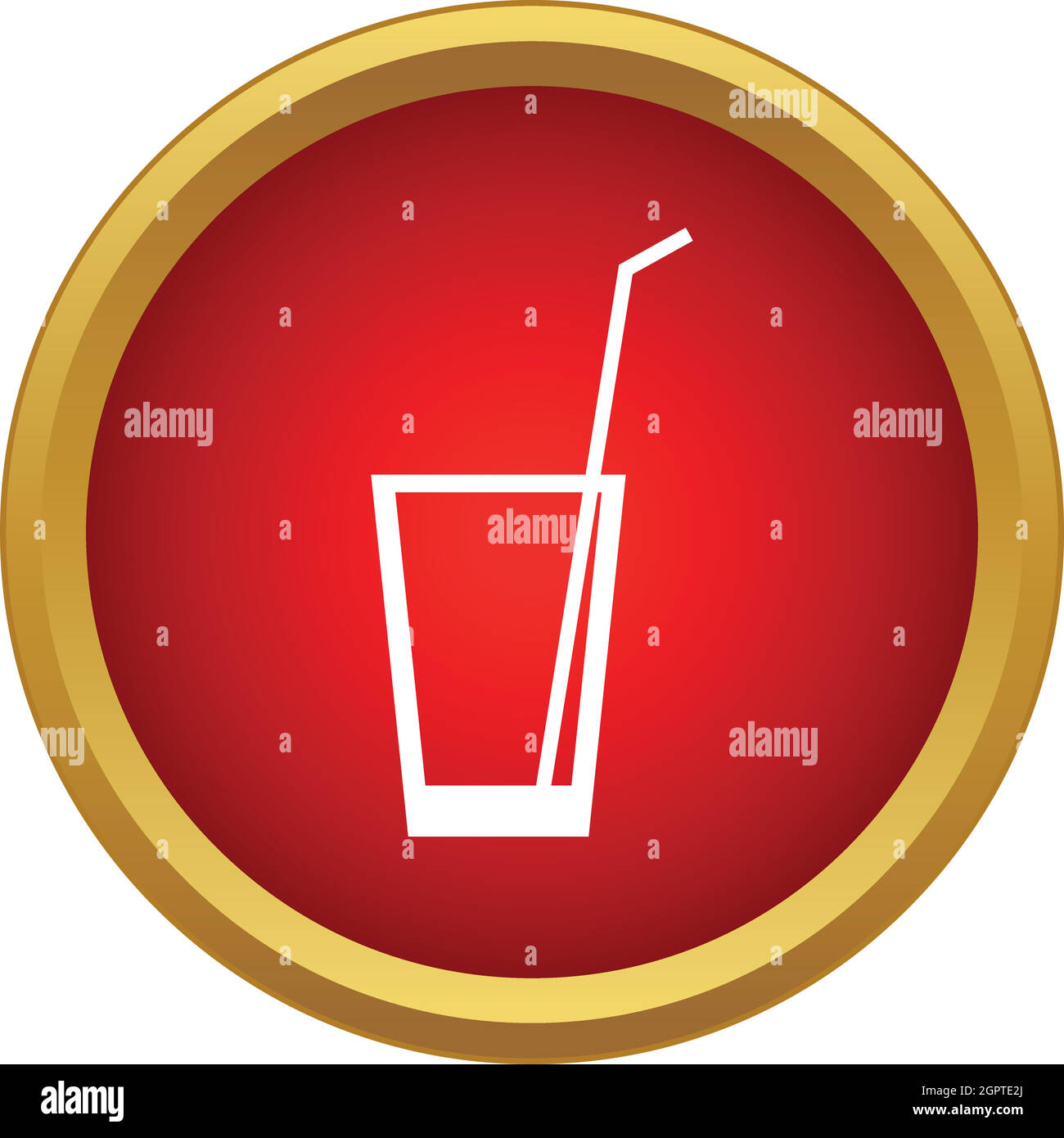 Glass with straw icon, simple style Stock Vector Image & Art - Alamy