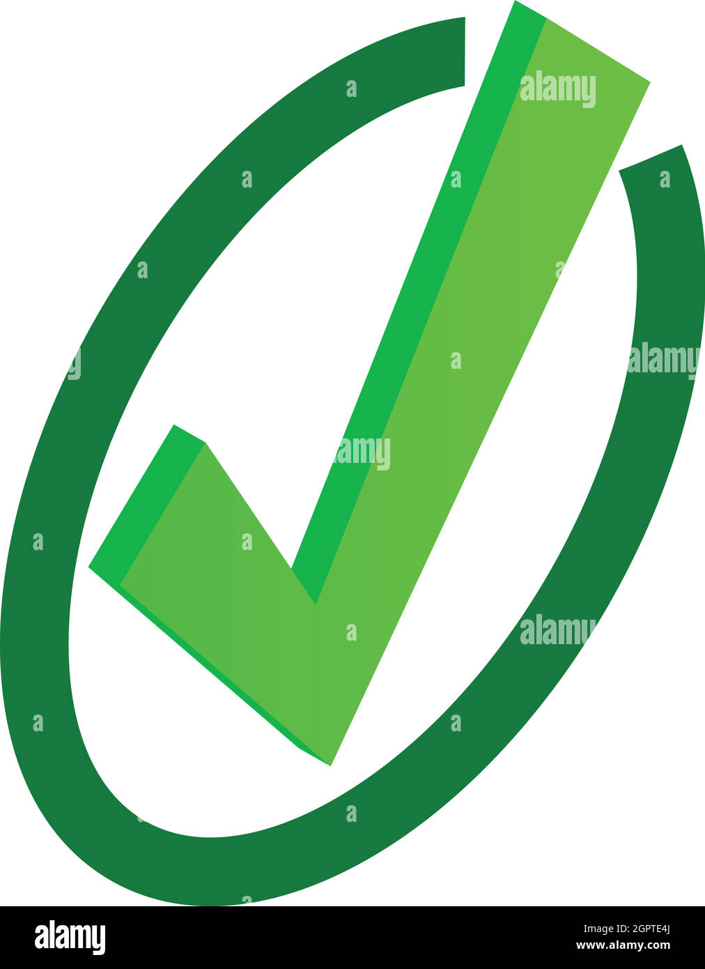 Tick icon, isometric 3d style Stock Vector Image & Art - Alamy