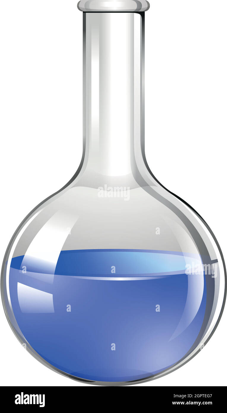 Laboratory beaker clear liquid Stock Vector Images - Alamy