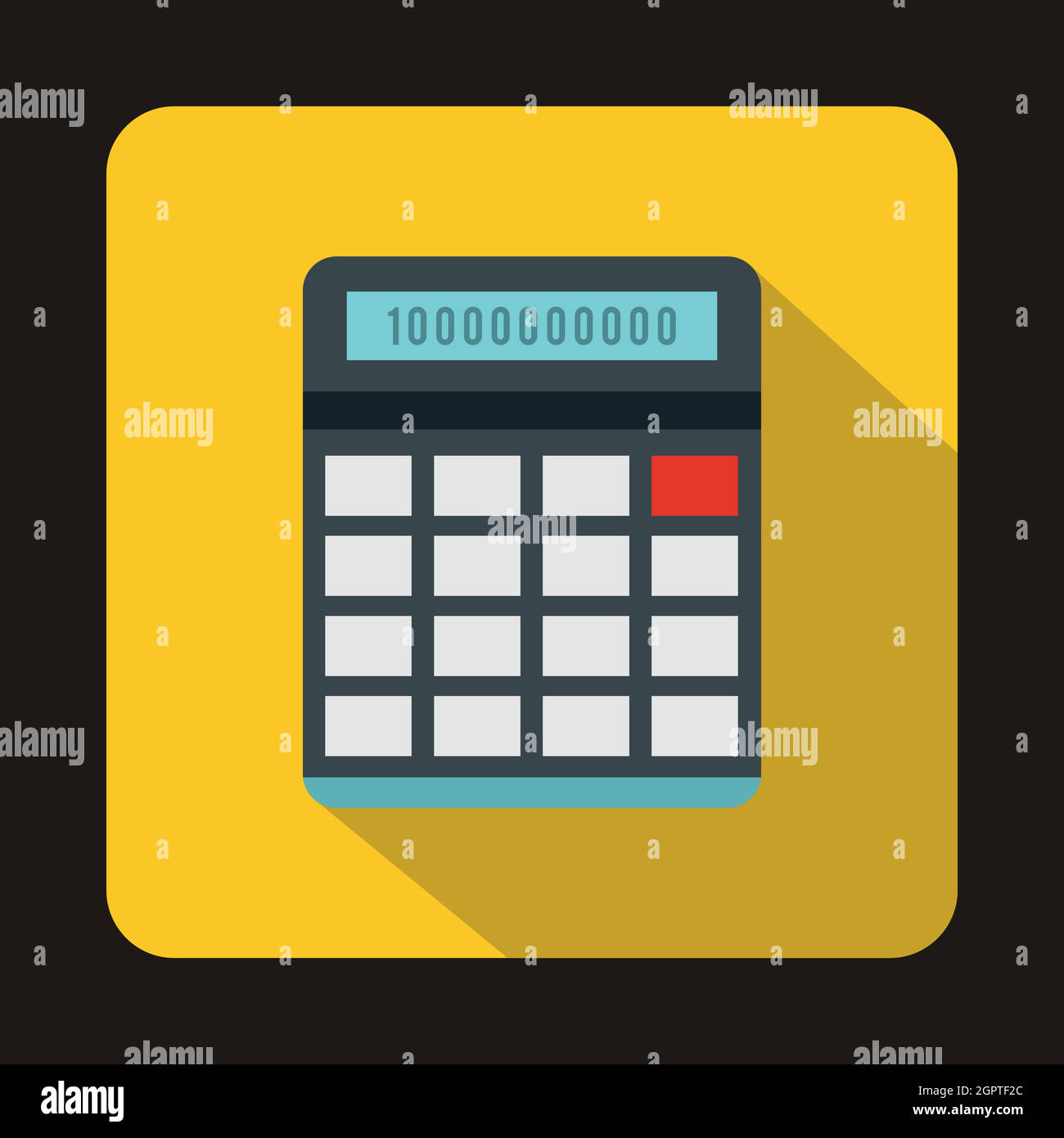 Calculator digital math icon Stock Vector Images - Alamy