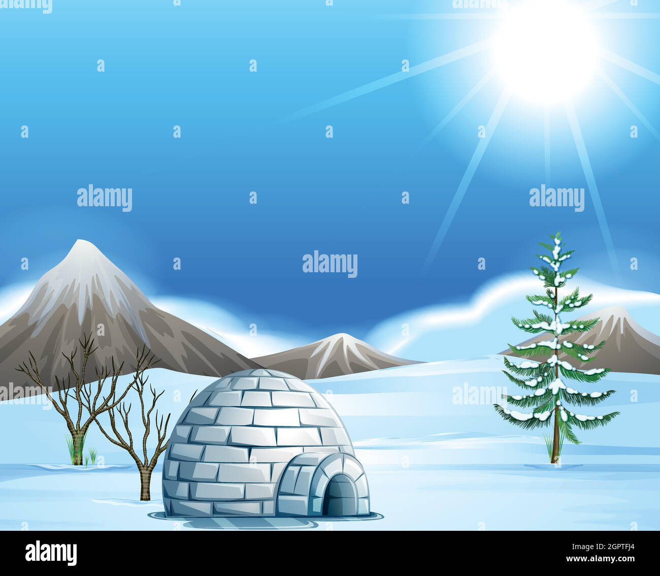 Mountains north Stock Vector Images - Alamy