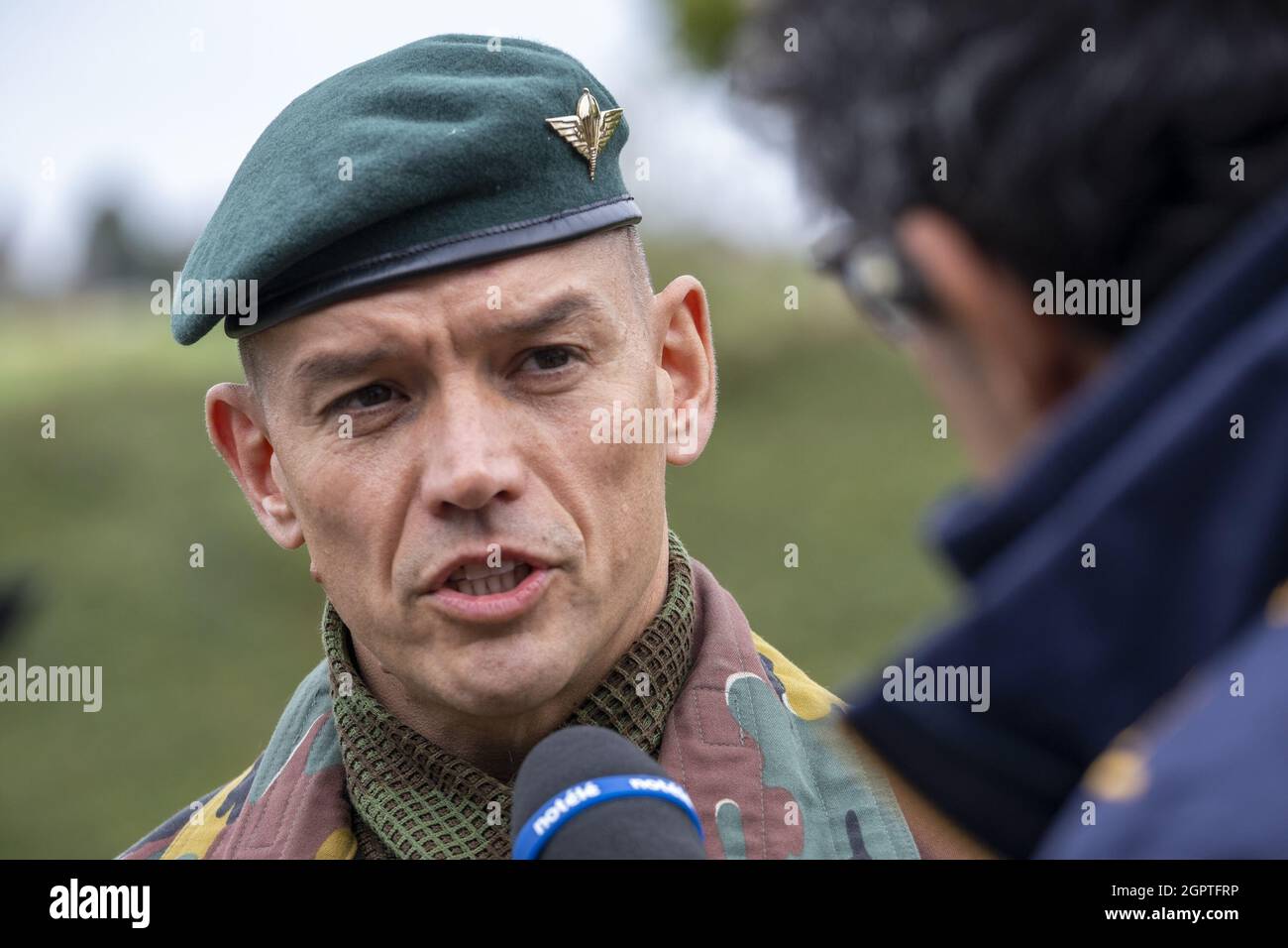 New commanding officer Frederic Linotte pictured during a ceremony for ...