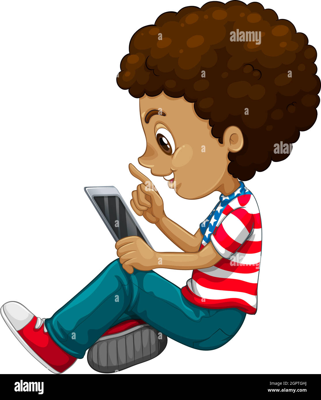 Curly hair boy Stock Vector Images - Alamy