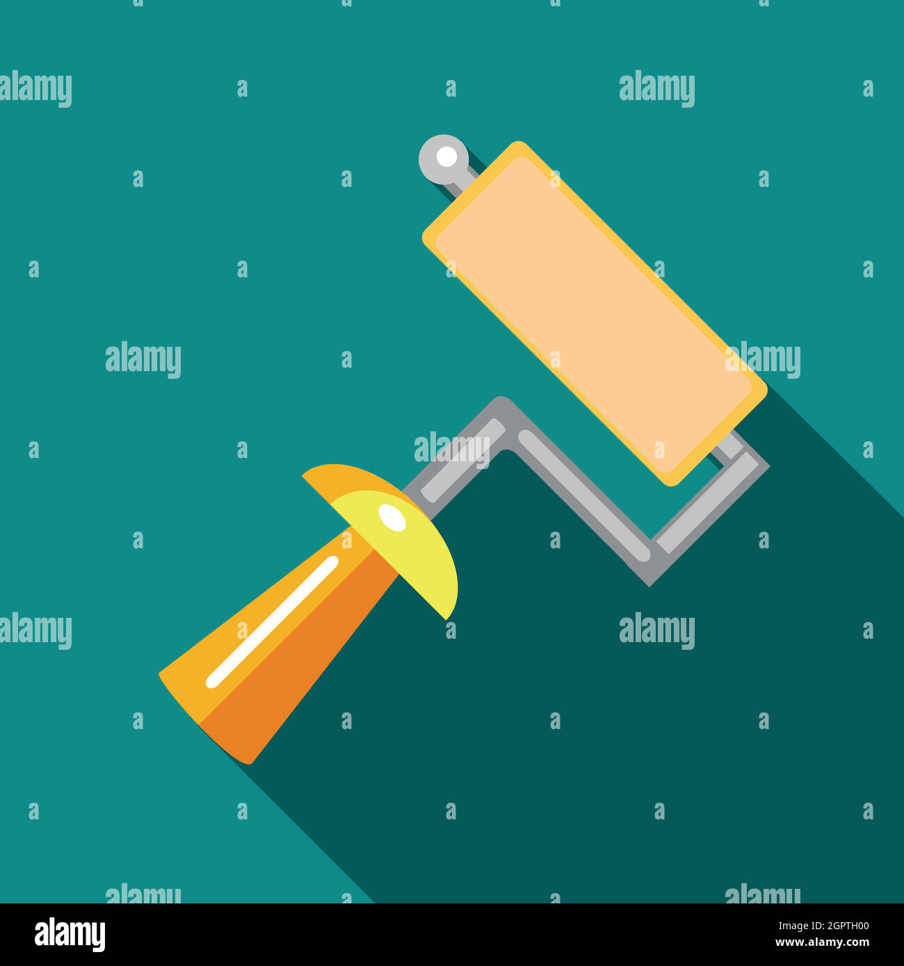 Tool roller icon, flat style Stock Vector Image & Art - Alamy