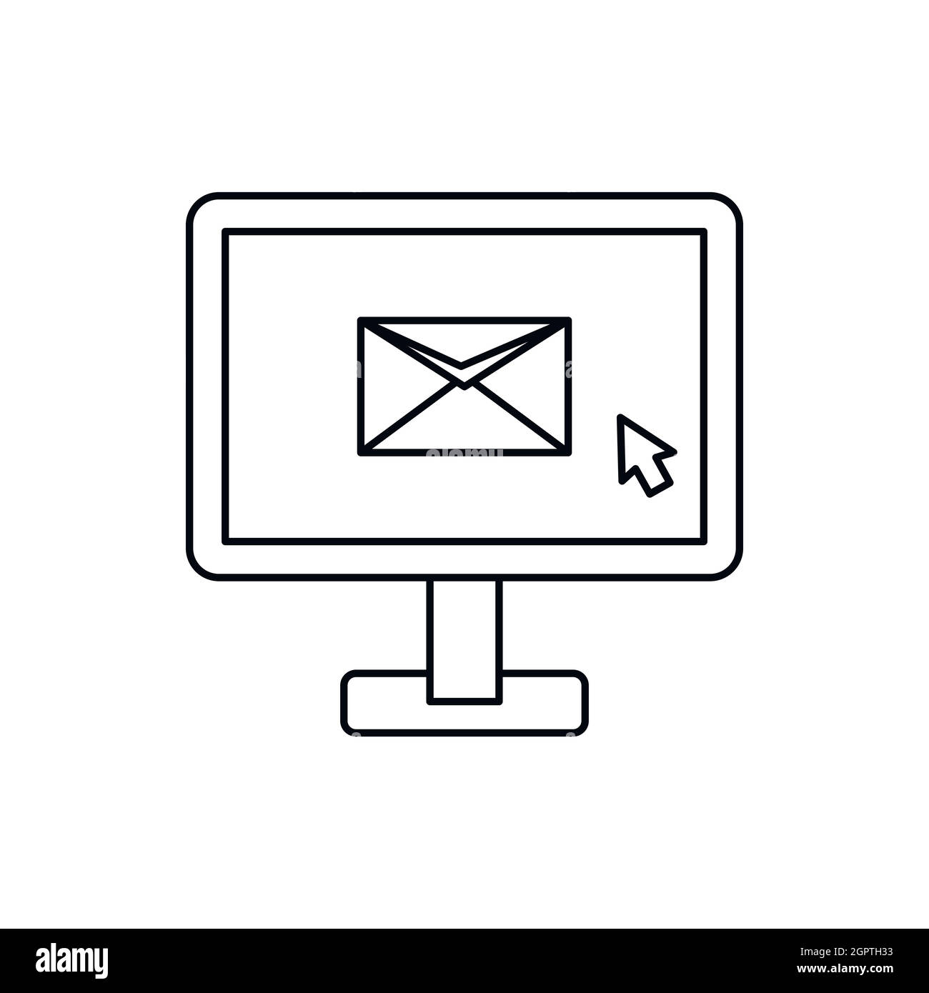 Email at sign keyboard Stock Vector Images - Alamy