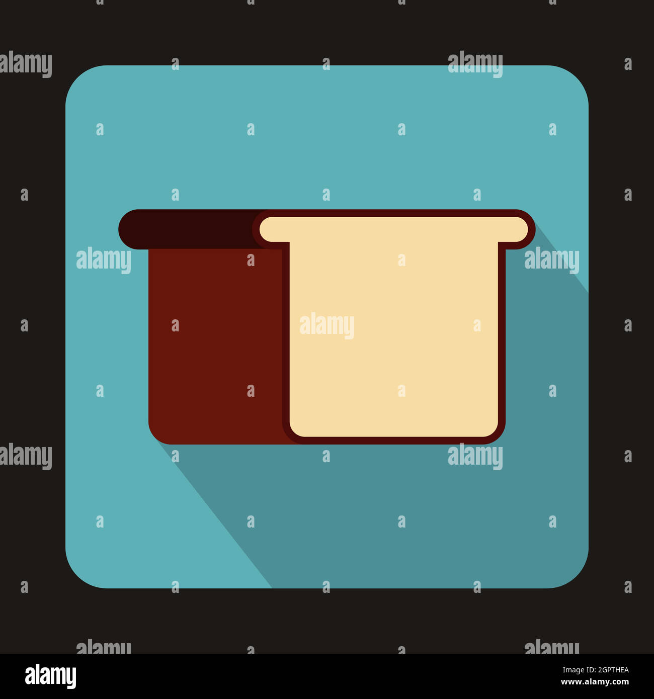 White bread icon in flat style Stock Vector Image & Art - Alamy
