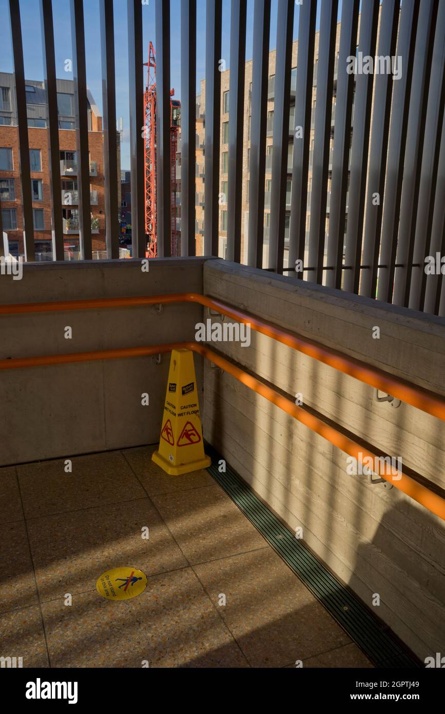 View inside the new Overground train station in Hackney Wick,London ...