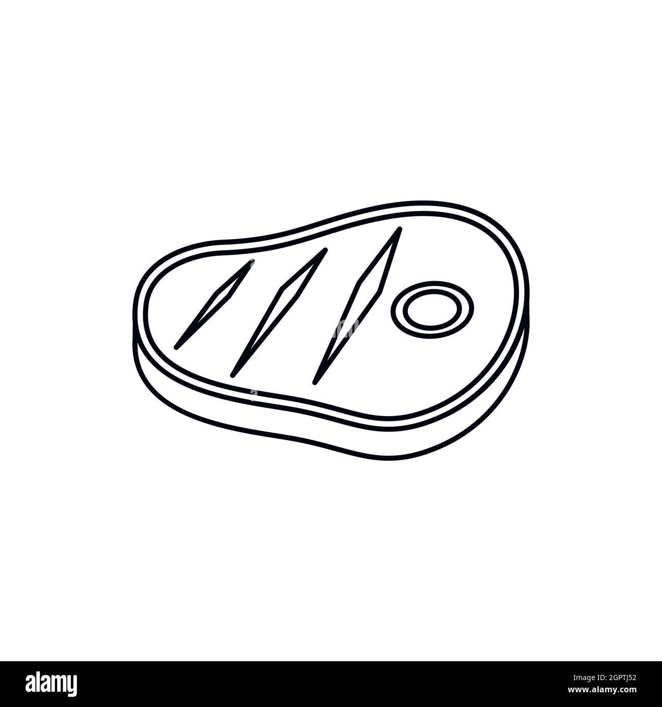Meat steak icon, outline style Stock Vector Image & Art - Alamy
