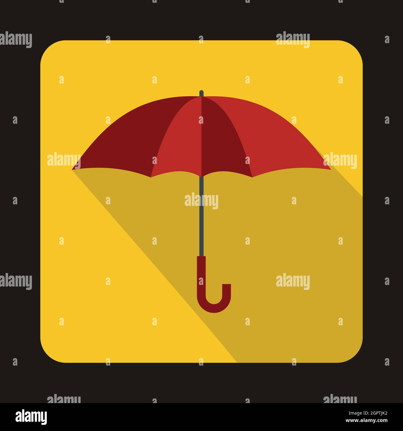 Bright red parasol Stock Vector Images - Alamy