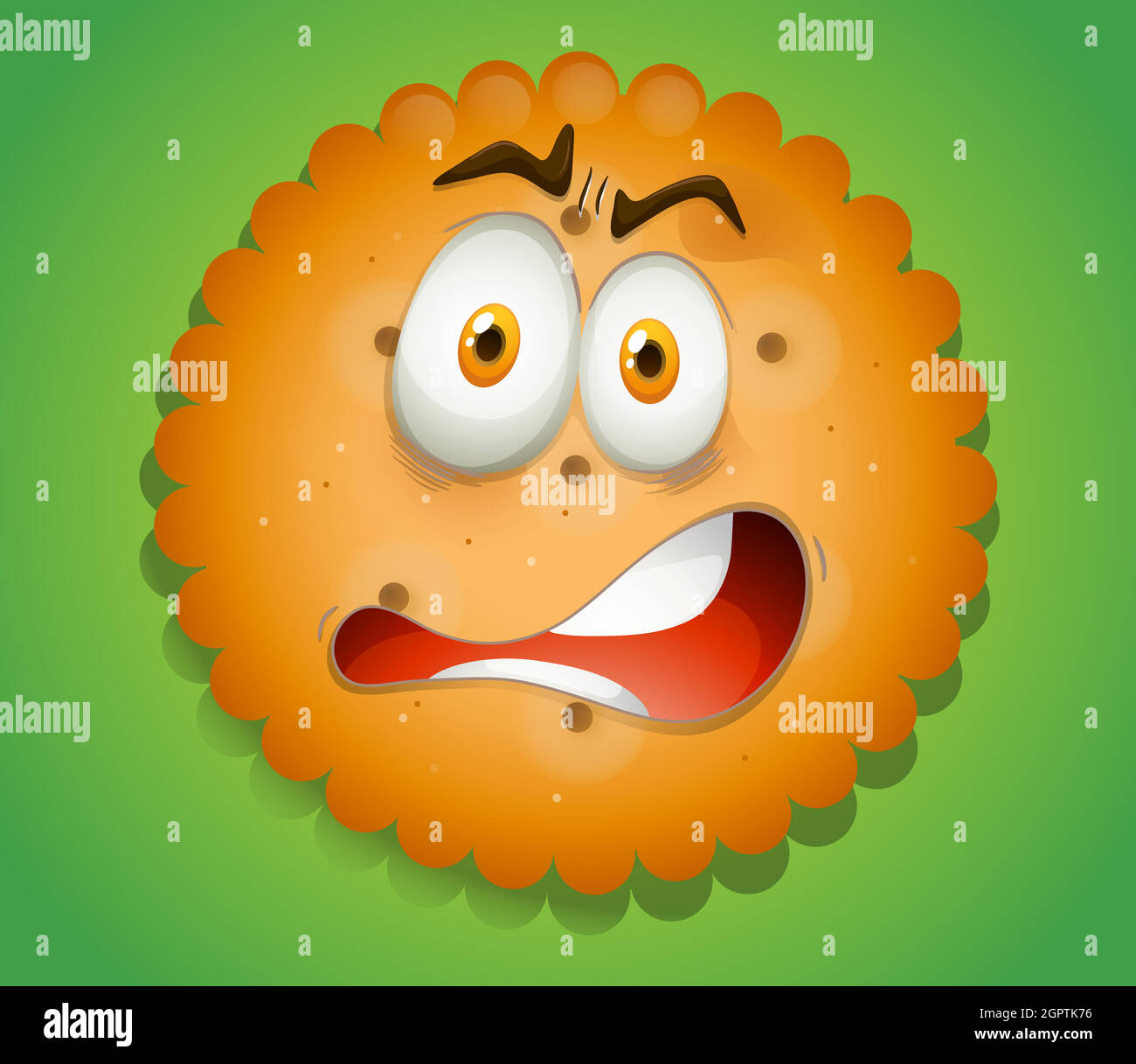 Shocking face on cookie Stock Vector Image & Art - Alamy