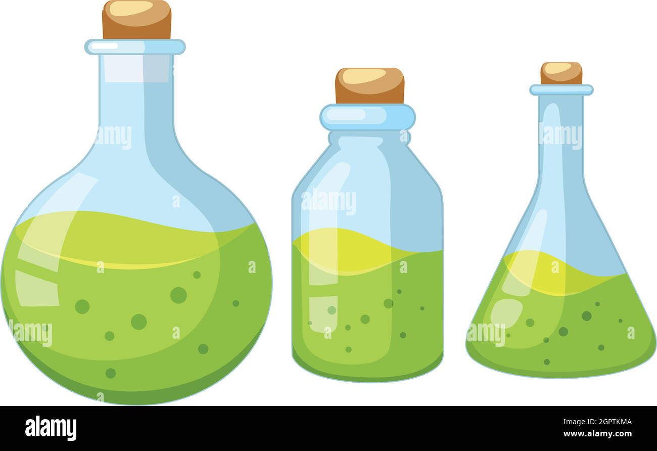 Set of laboratory bottle Stock Vector Image & Art - Alamy