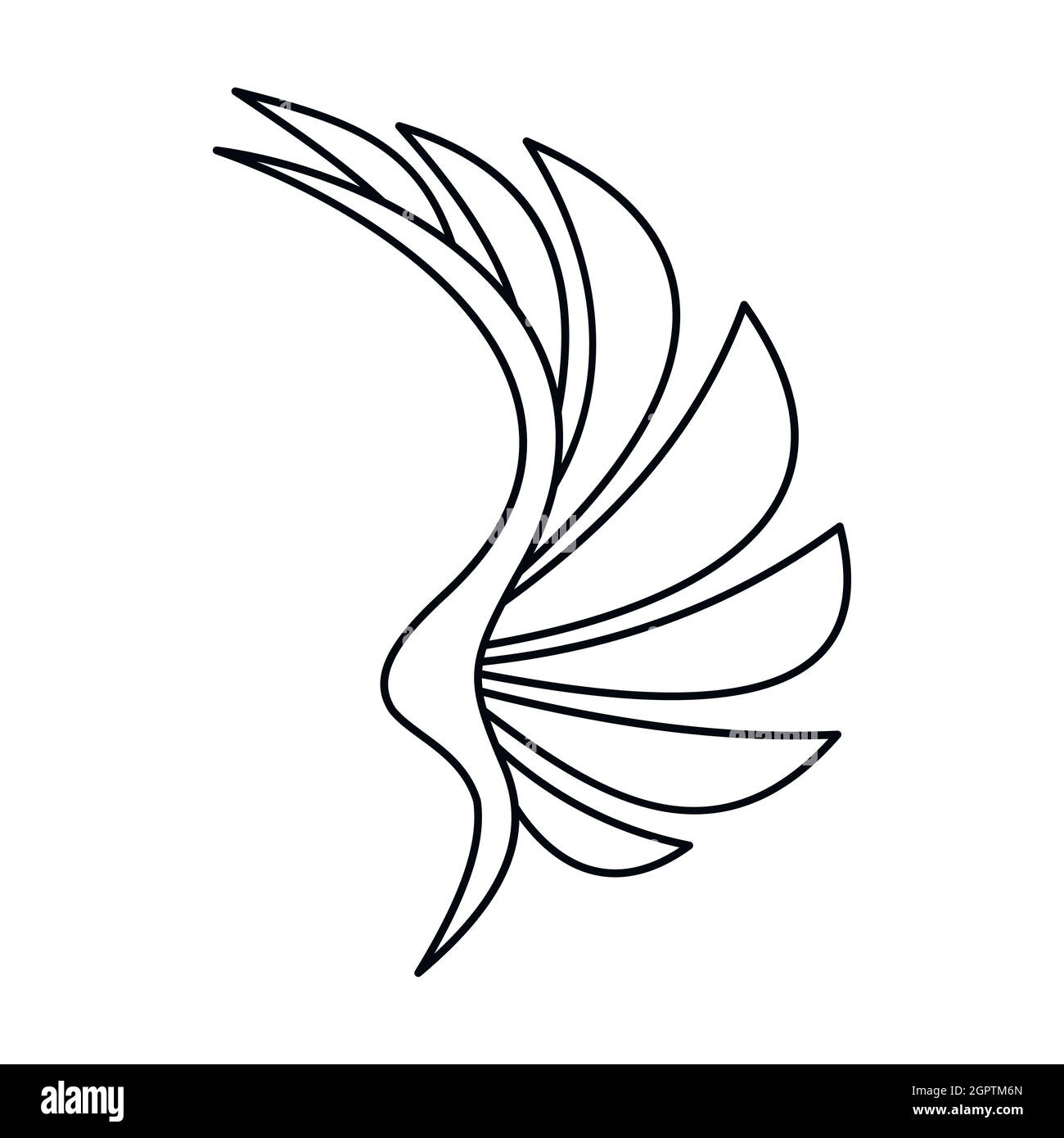Wing icon, outline style Stock Vector Image & Art - Alamy