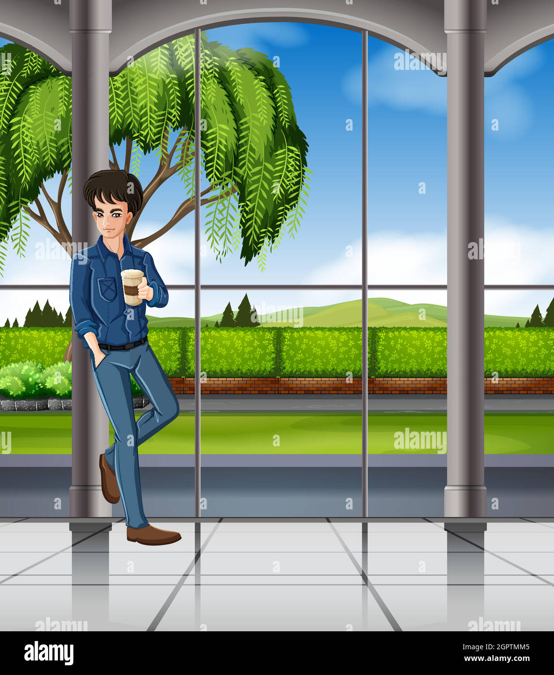 Coffee male Stock Vector Images - Alamy