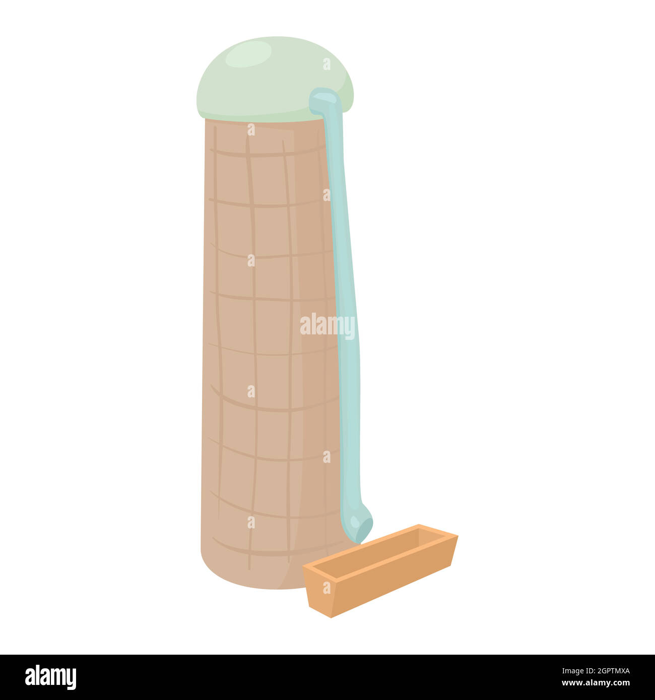 Collecting rainwater icon in cartoon style Stock Vector Image & Art - Alamy