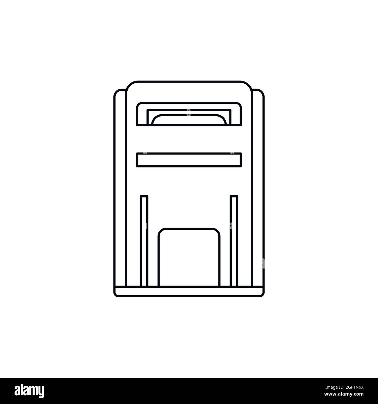 Square post box icon, outline style Stock Vector Image & Art - Alamy