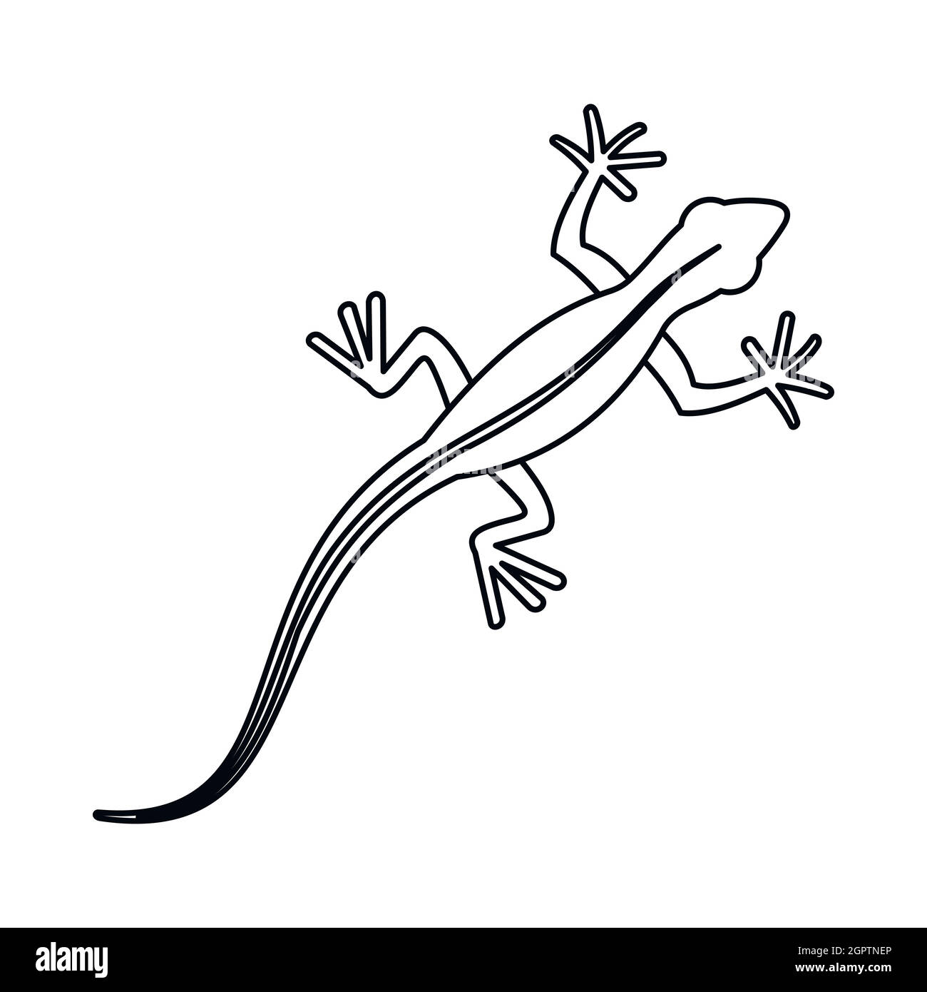 Lizard icon, outline style Stock Vector Image & Art - Alamy