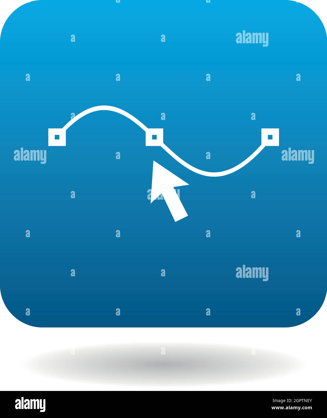 Drawing the curve icon in simple style Stock Vector Image & Art - Alamy