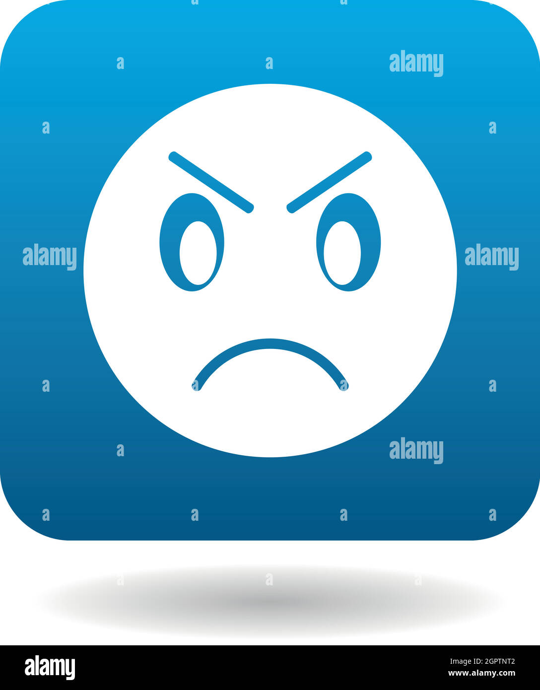 Angry emoticon icon, simple style Stock Vector Image & Art - Alamy