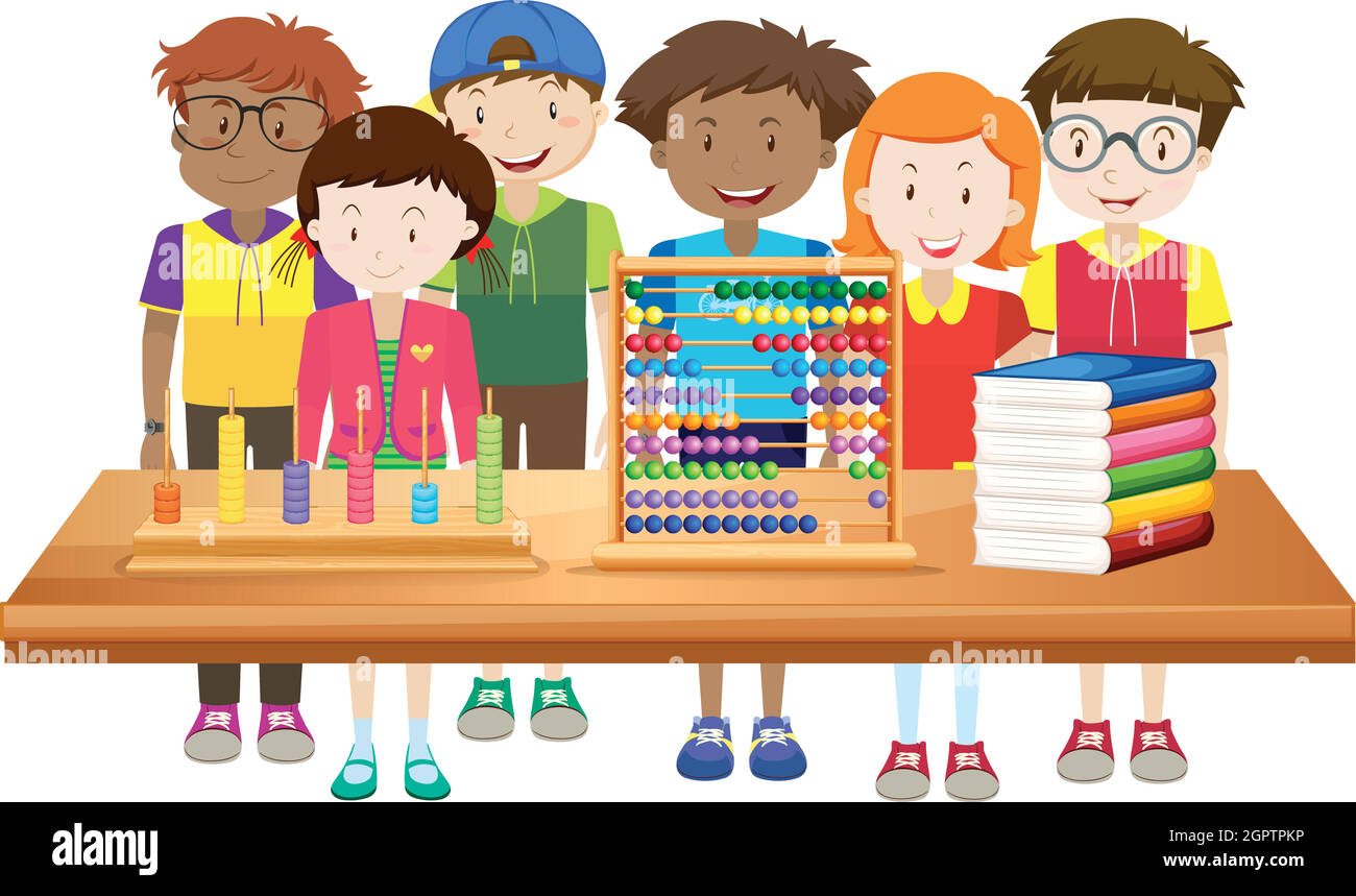 Children learning at school Stock Vector Image & Art - Alamy