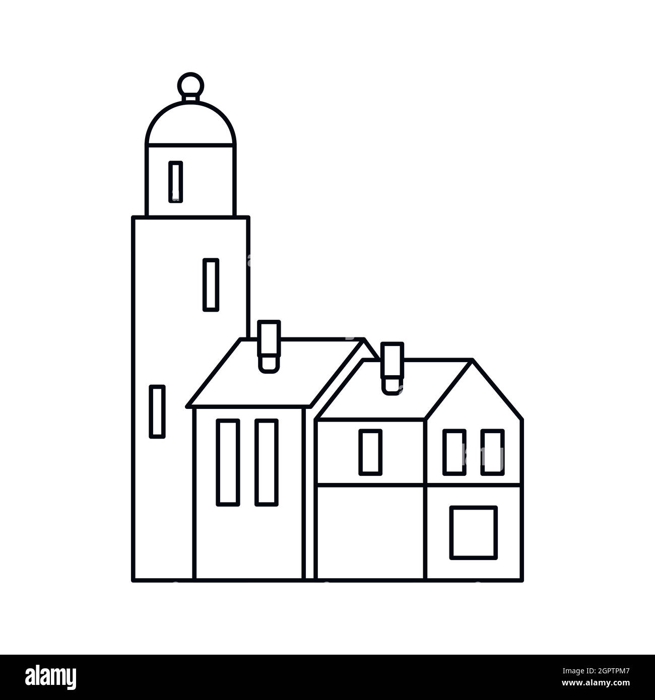 Mortgage loan icon outline Cut Out Stock Images & Pictures - Alamy