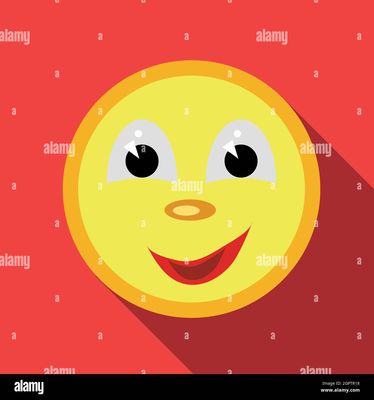 Smiling face icon in flat style Stock Vector Image & Art - Alamy
