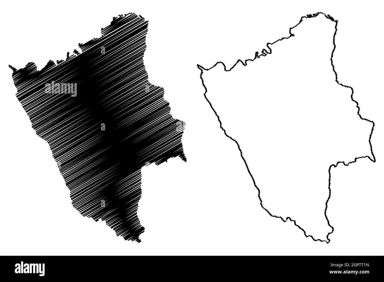 Hamirpur district (Himachal Pradesh State, Republic of India) map ...