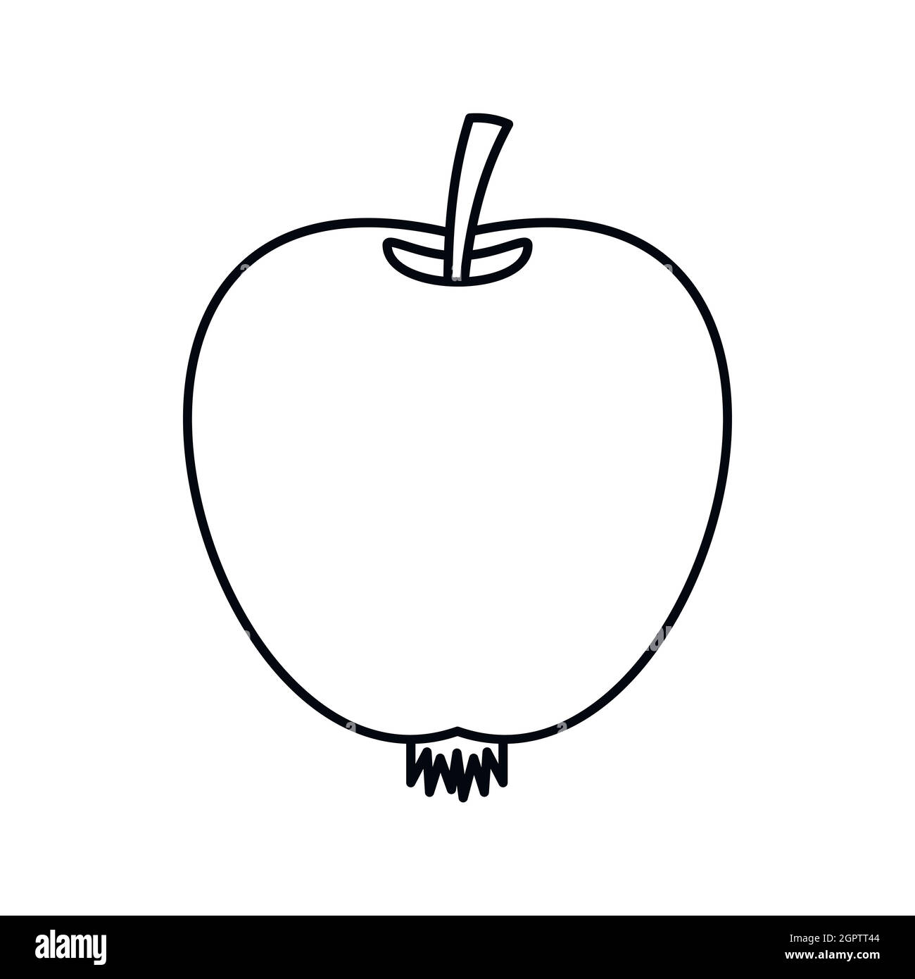 Apple icon, outline style Stock Vector Image & Art - Alamy