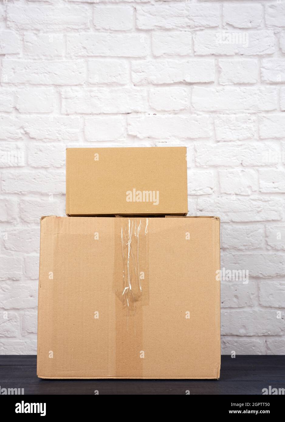 Closed White Rectangular Cardboard Box High Resolution Stock ...