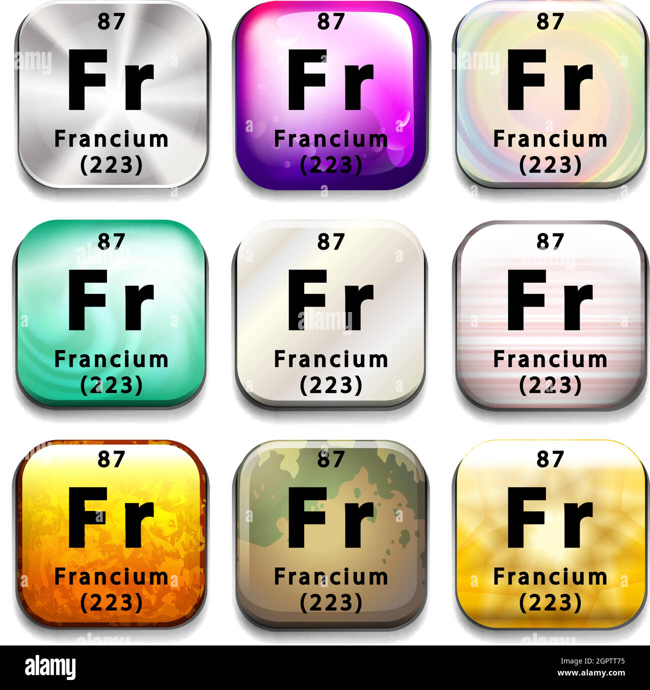 A button with the chemical element Francium Stock Vector Image & Art ...