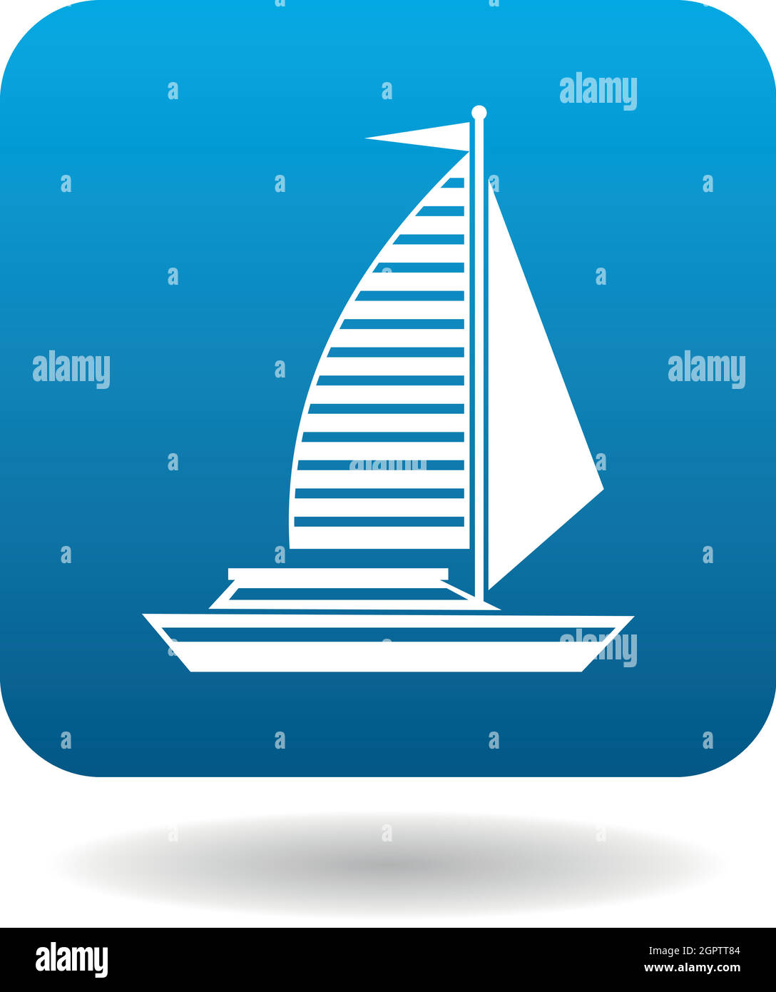 Yacht in nature Stock Vector Images - Alamy