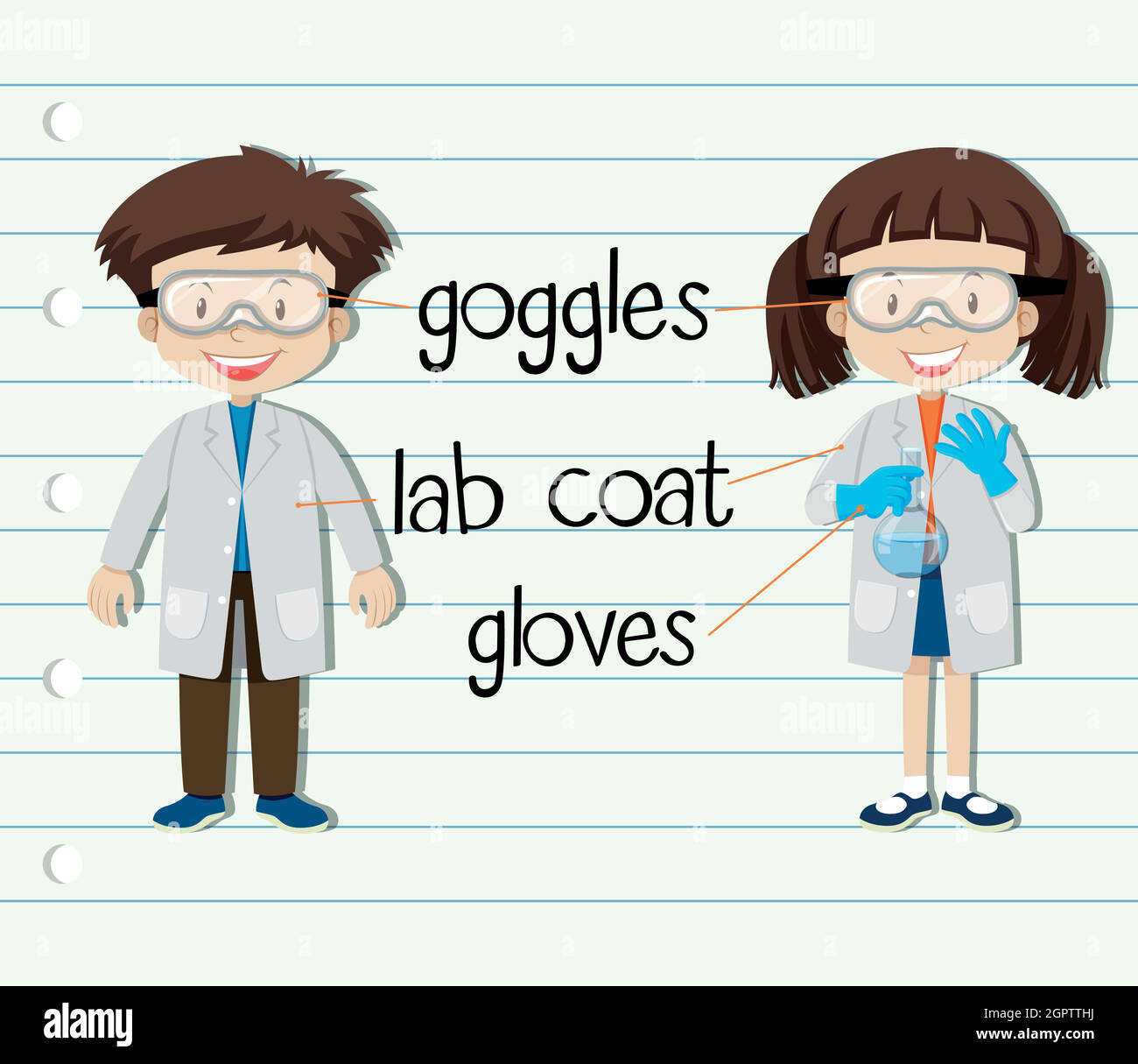 Boy and girl in science outfit Stock Vector Image & Art - Alamy