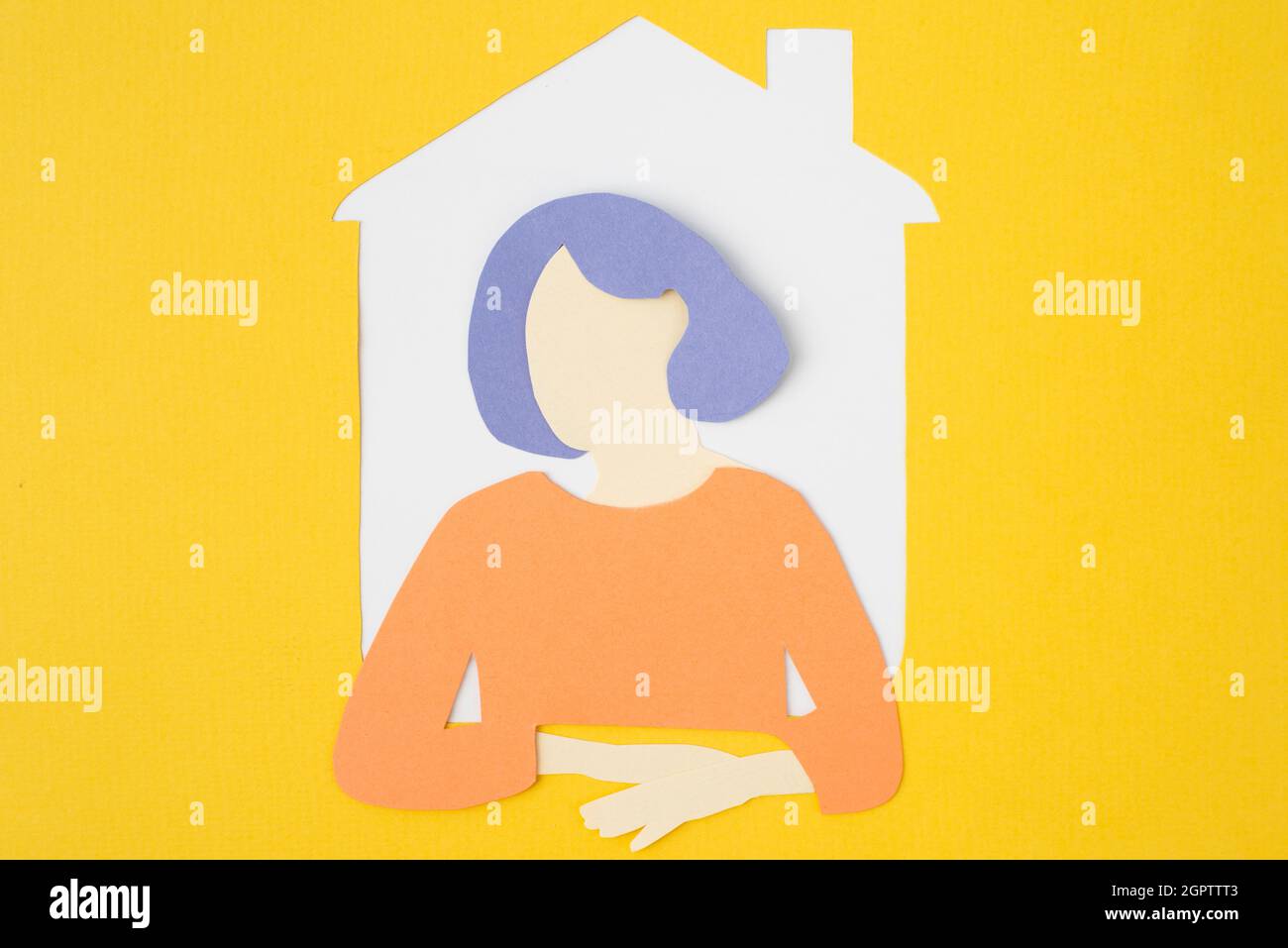 Paper style isolation still life composition Stock Photo - Alamy