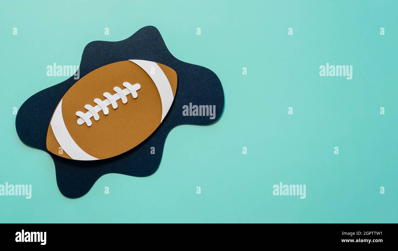 flat lay american football with copy space Stock Photo - Alamy