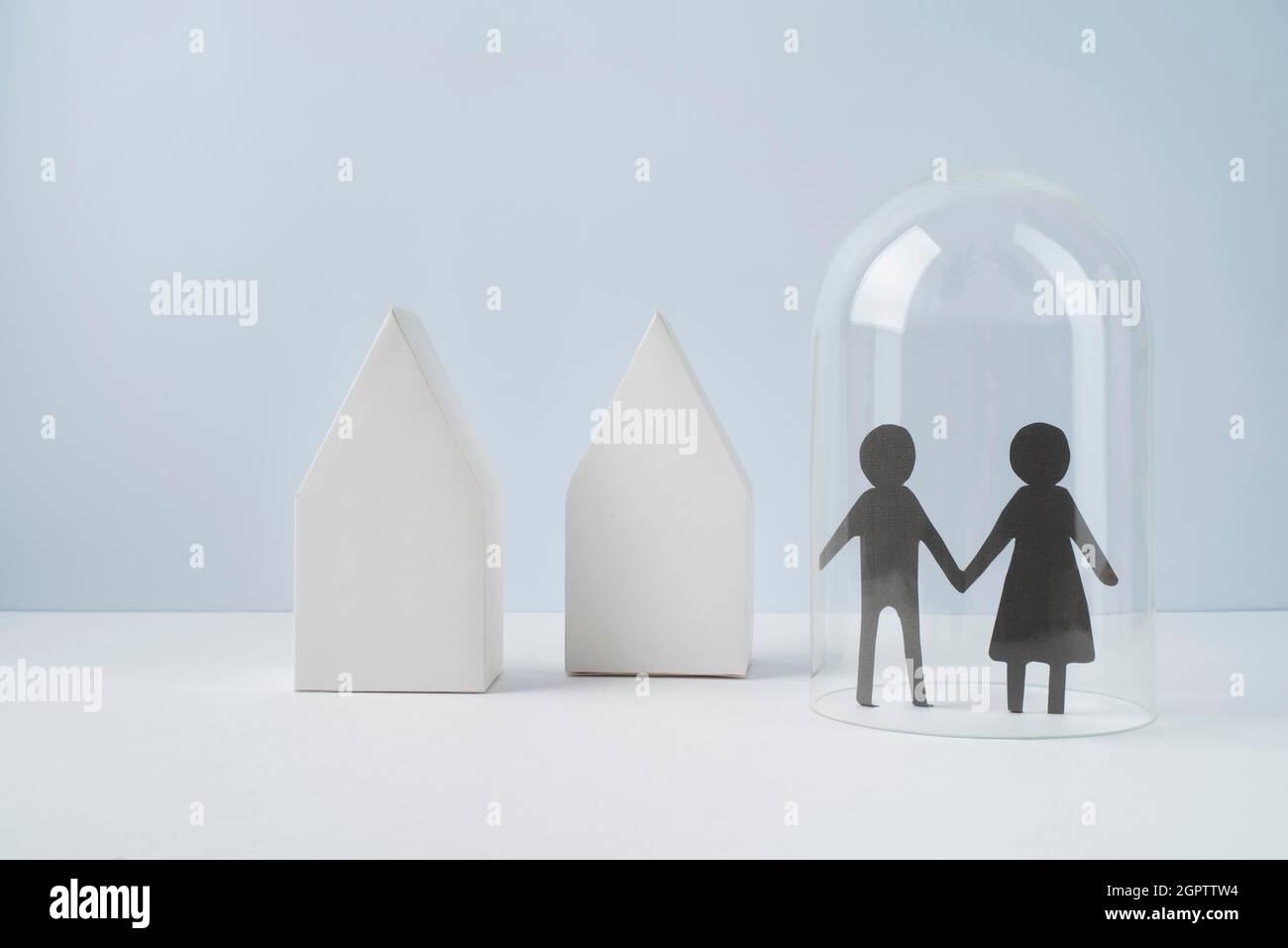 Paper style isolation still life arrangement Stock Photo - Alamy