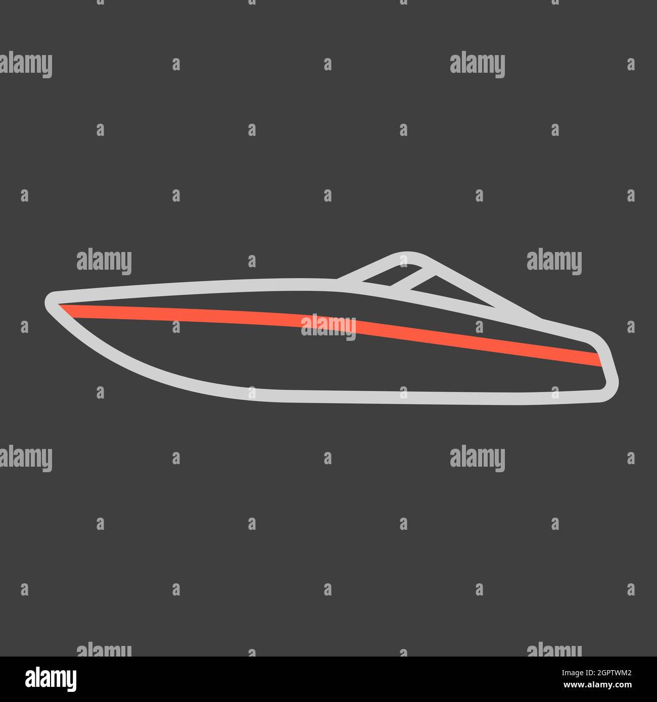 Black luxury speedboat Stock Vector Images - Alamy