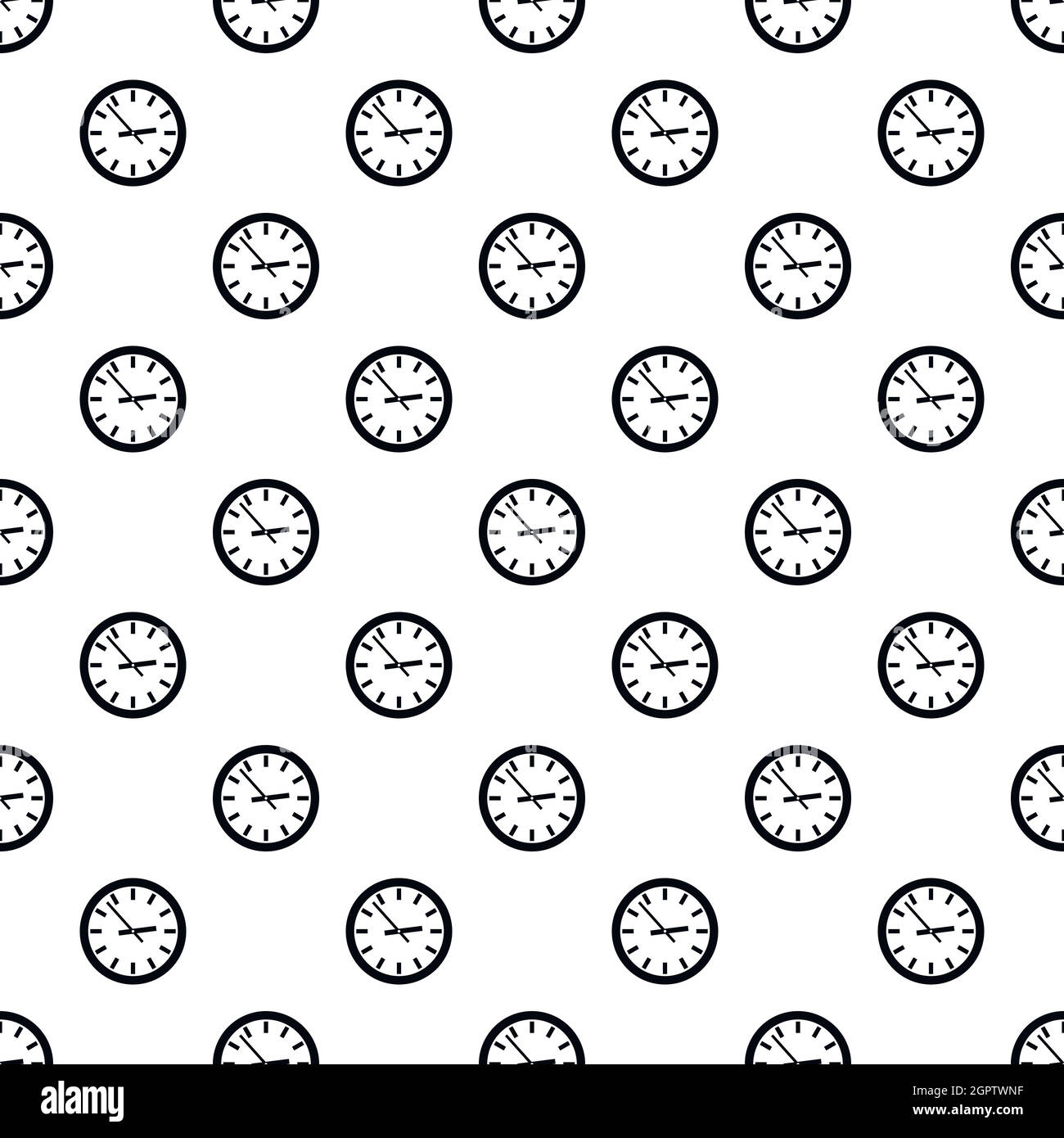 Wall clock pattern, simple style Stock Vector Image & Art - Alamy