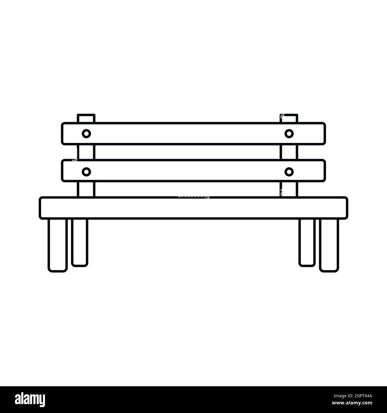 Wooden bench icon, outline style Stock Vector Image & Art - Alamy