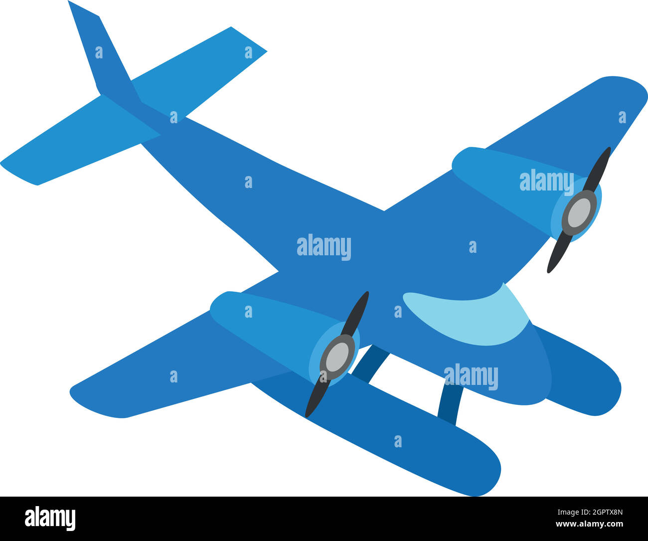 Blue small plane icon, isometric 3d style Stock Vector Image & Art - Alamy
