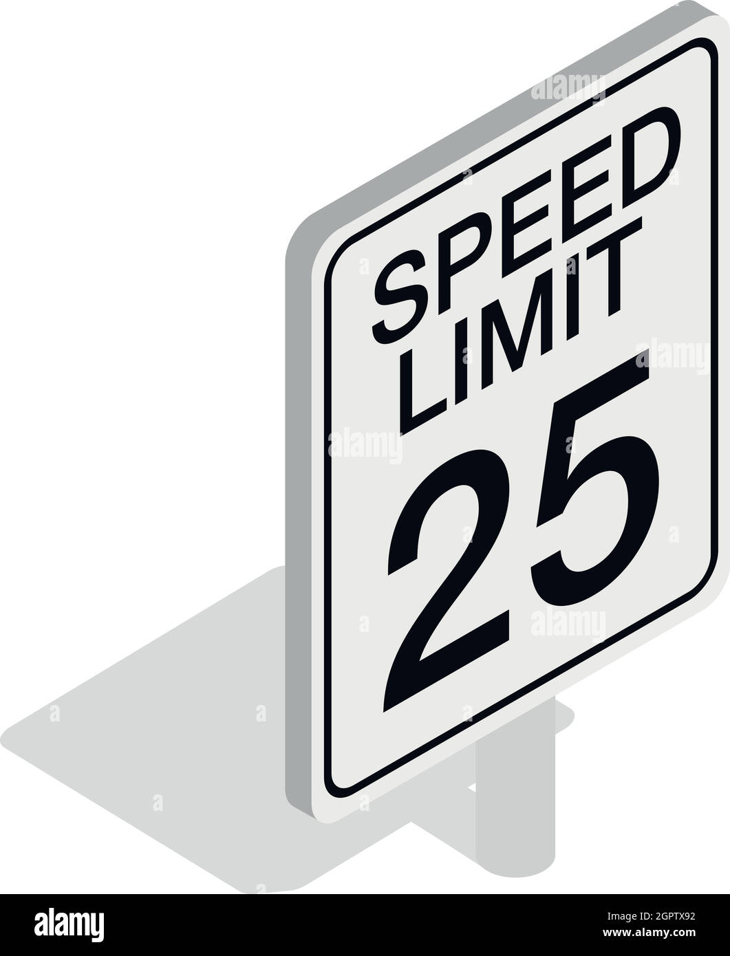 Speed limit road sign icon, isometric 3d style Stock Vector Image & Art ...