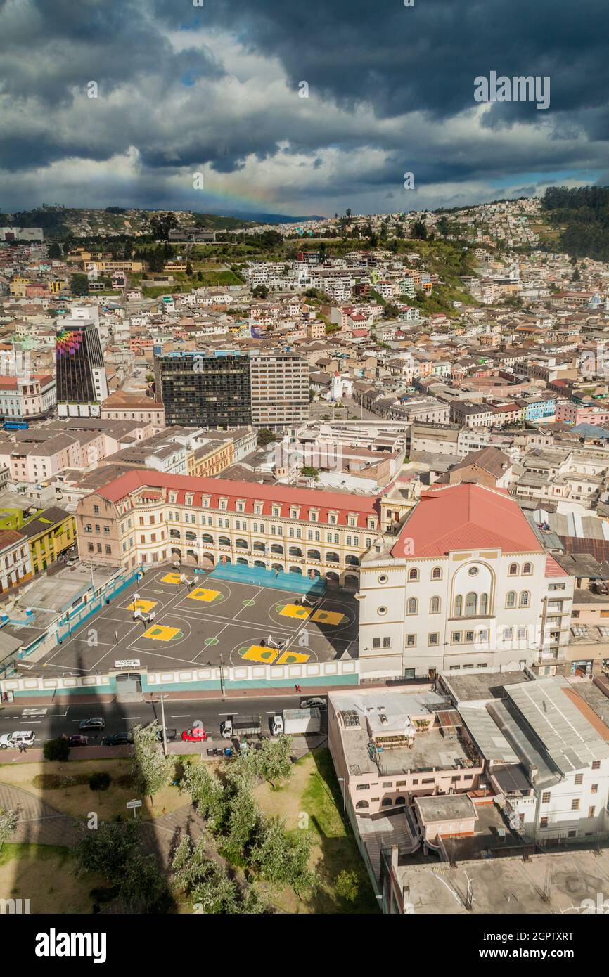 Aerial view of Quito, capital of Ecuador Stock Photo - Alamy
