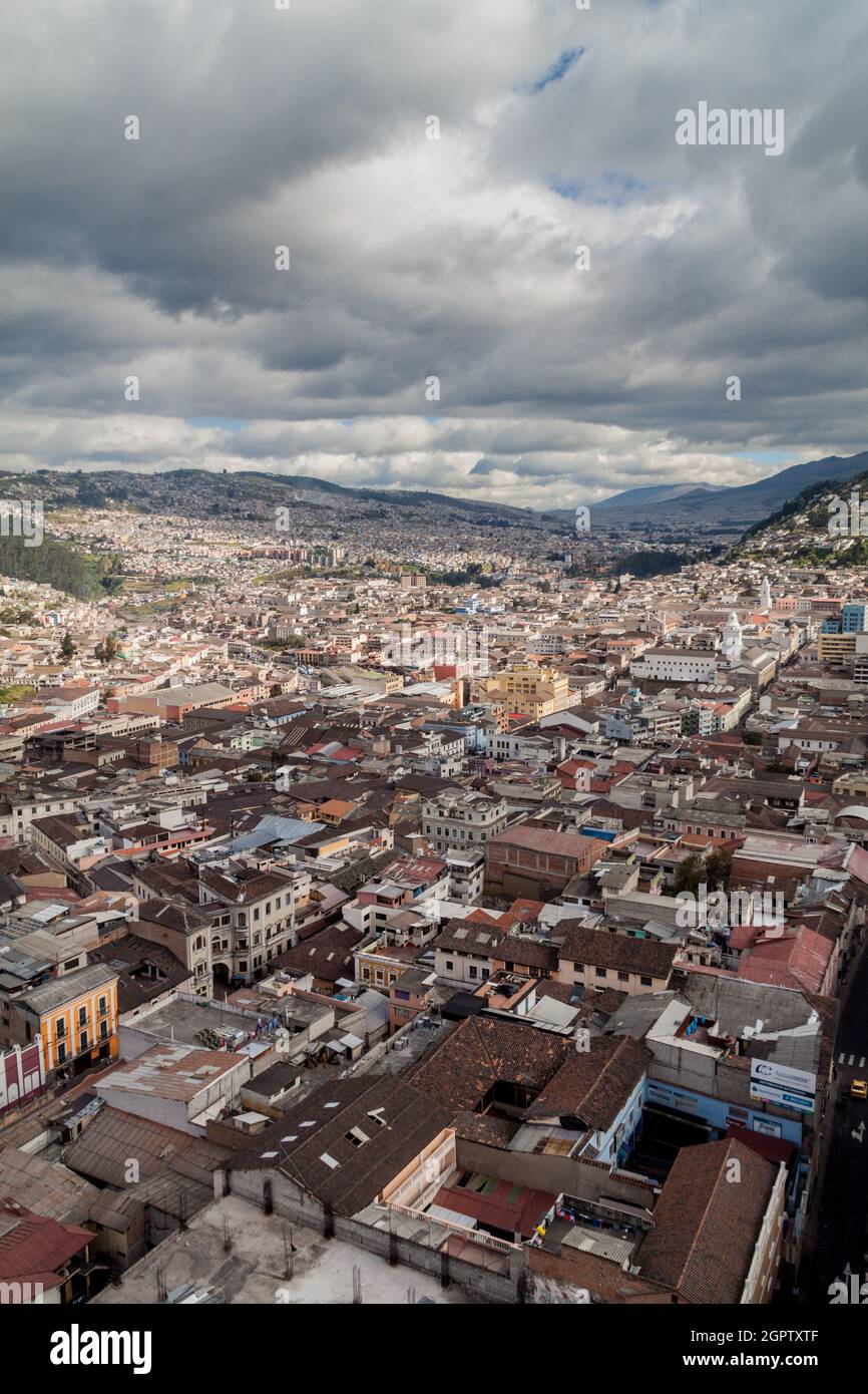 Aerial view of Quito, capital of Ecuador Stock Photo - Alamy