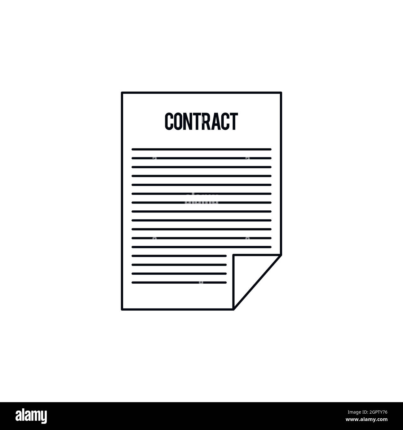 Contract paper icon hi-res stock photography and images - Alamy