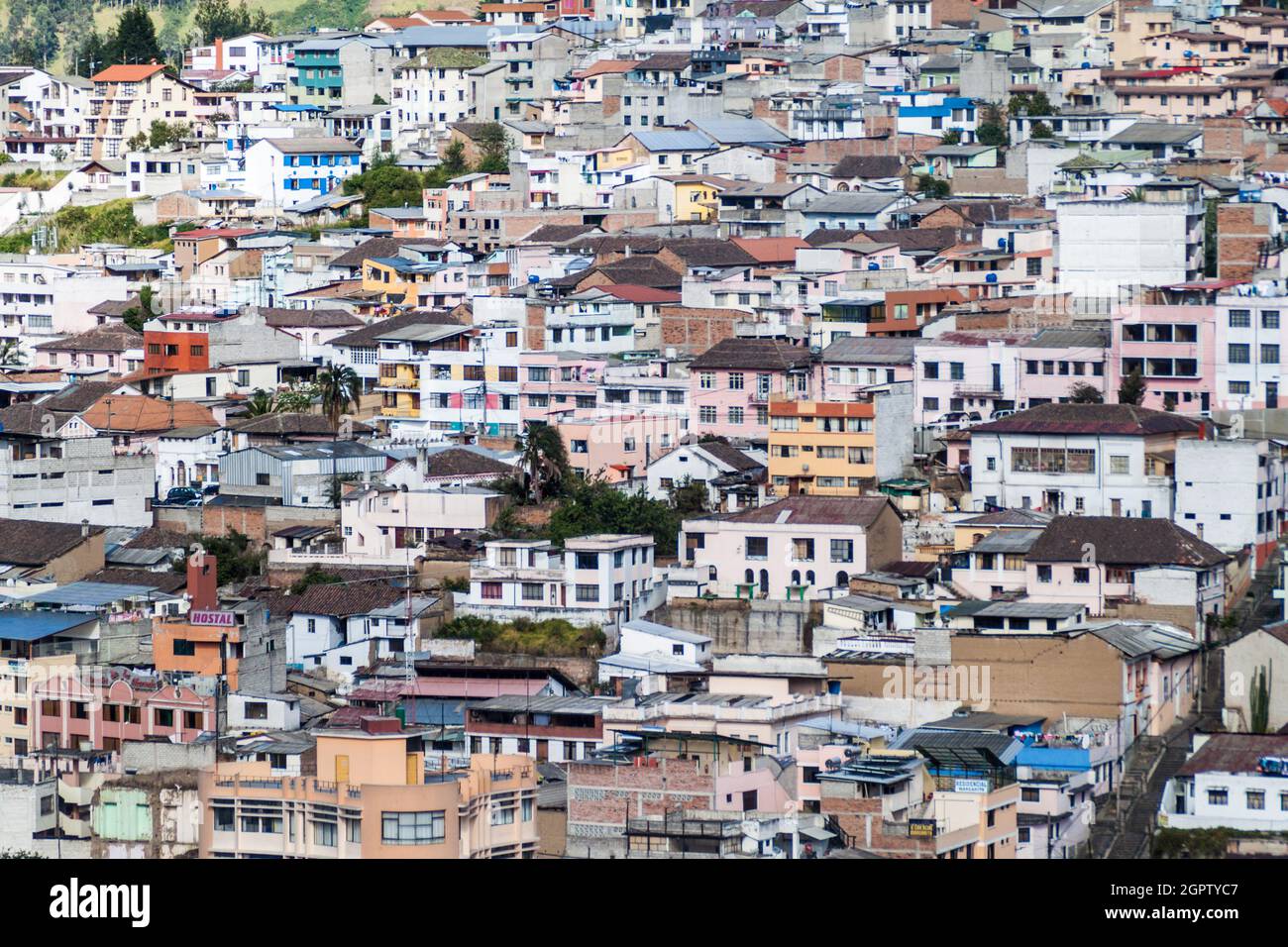 Aerial view of Quito, Ecuador Stock Photo - Alamy