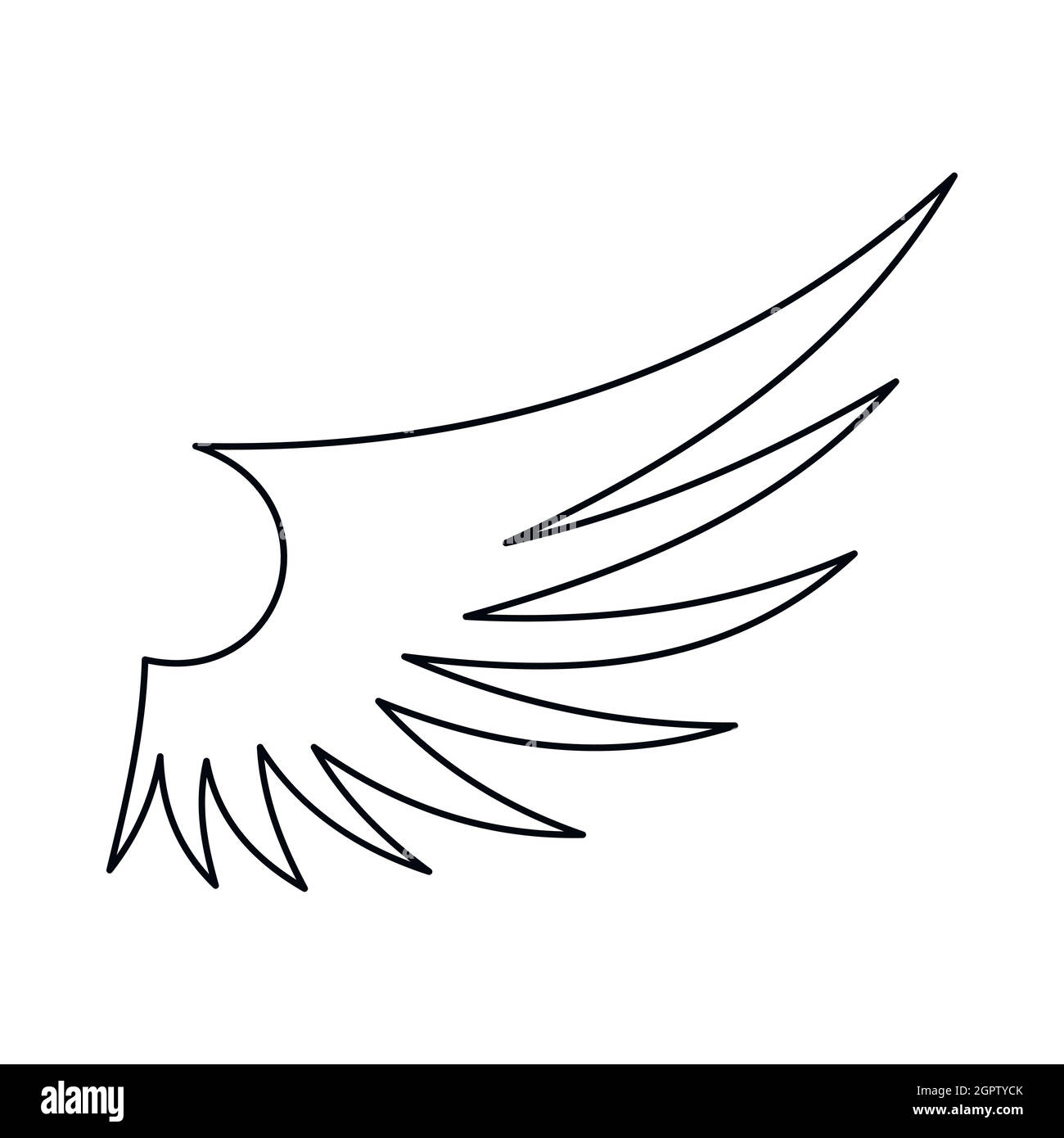 Wing icon, outline style Stock Vector Image & Art - Alamy