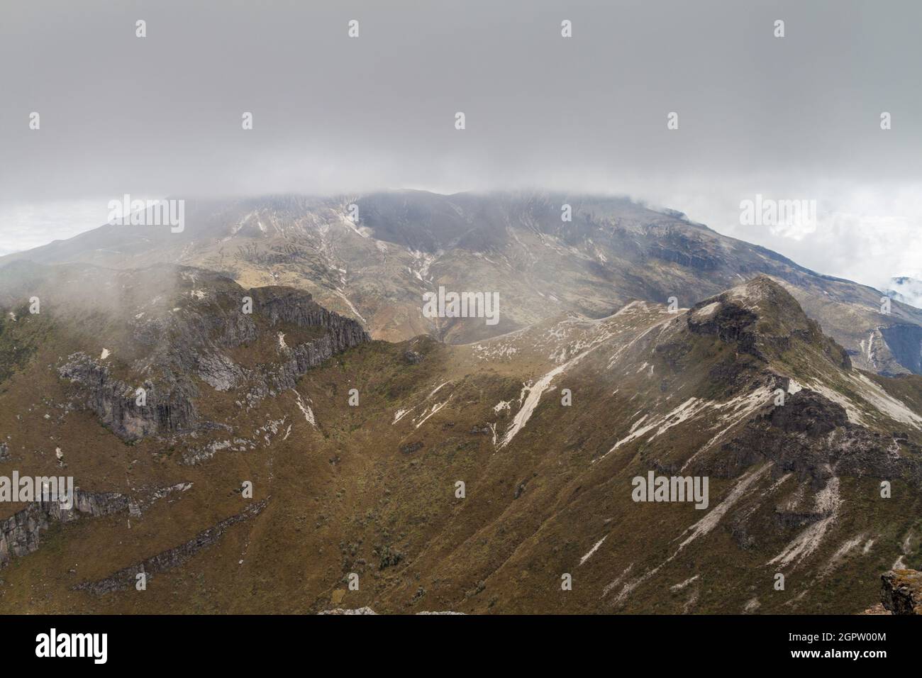 Crater of Rucu Pichincha volcano, Ecuador Stock Photo - Alamy