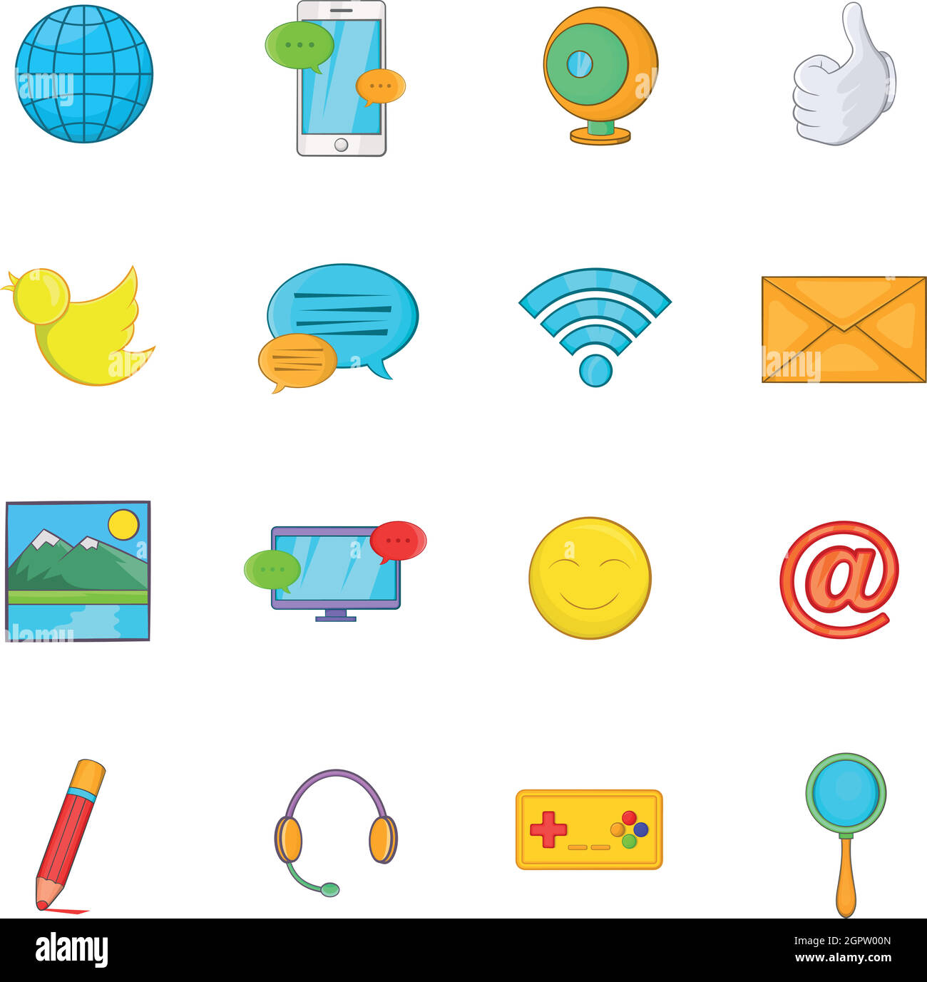 Cartoon media Stock Vector Images - Alamy