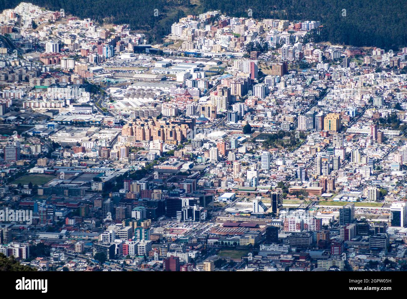 Aerial view of Quito, Ecuador Stock Photo - Alamy